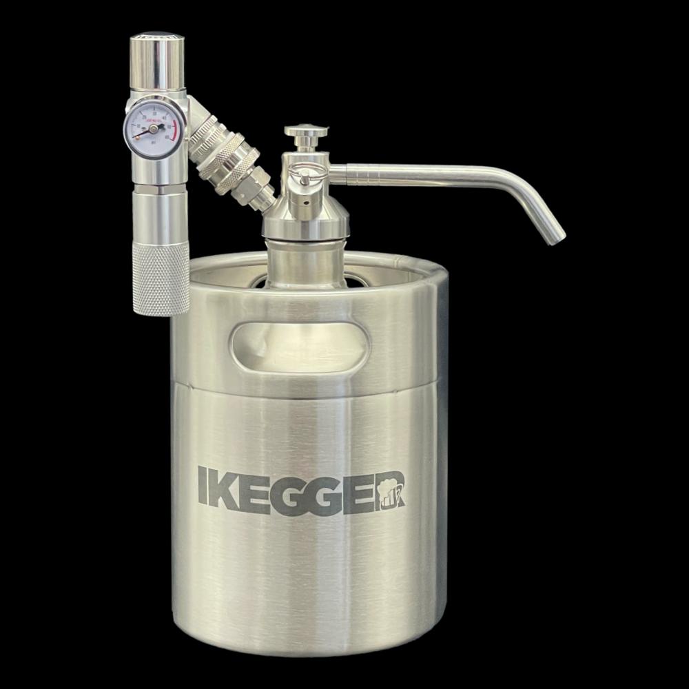 iKegger 2.0 Mini Keg System | Push Button Tap | Dual Gas Reg | Any Drink!