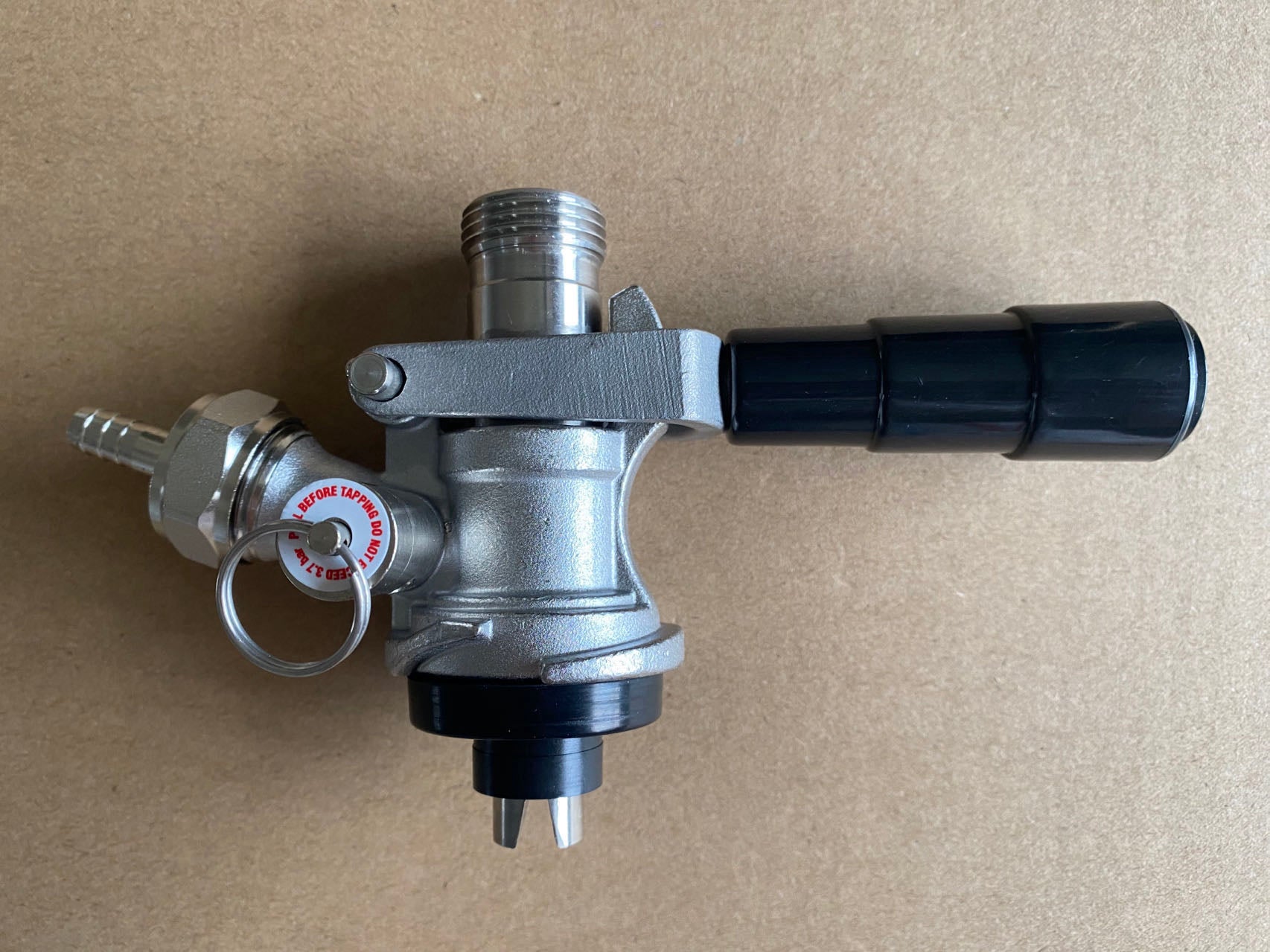 S-type Keg Coupler - Stainless - Euro Sankey - Asahi